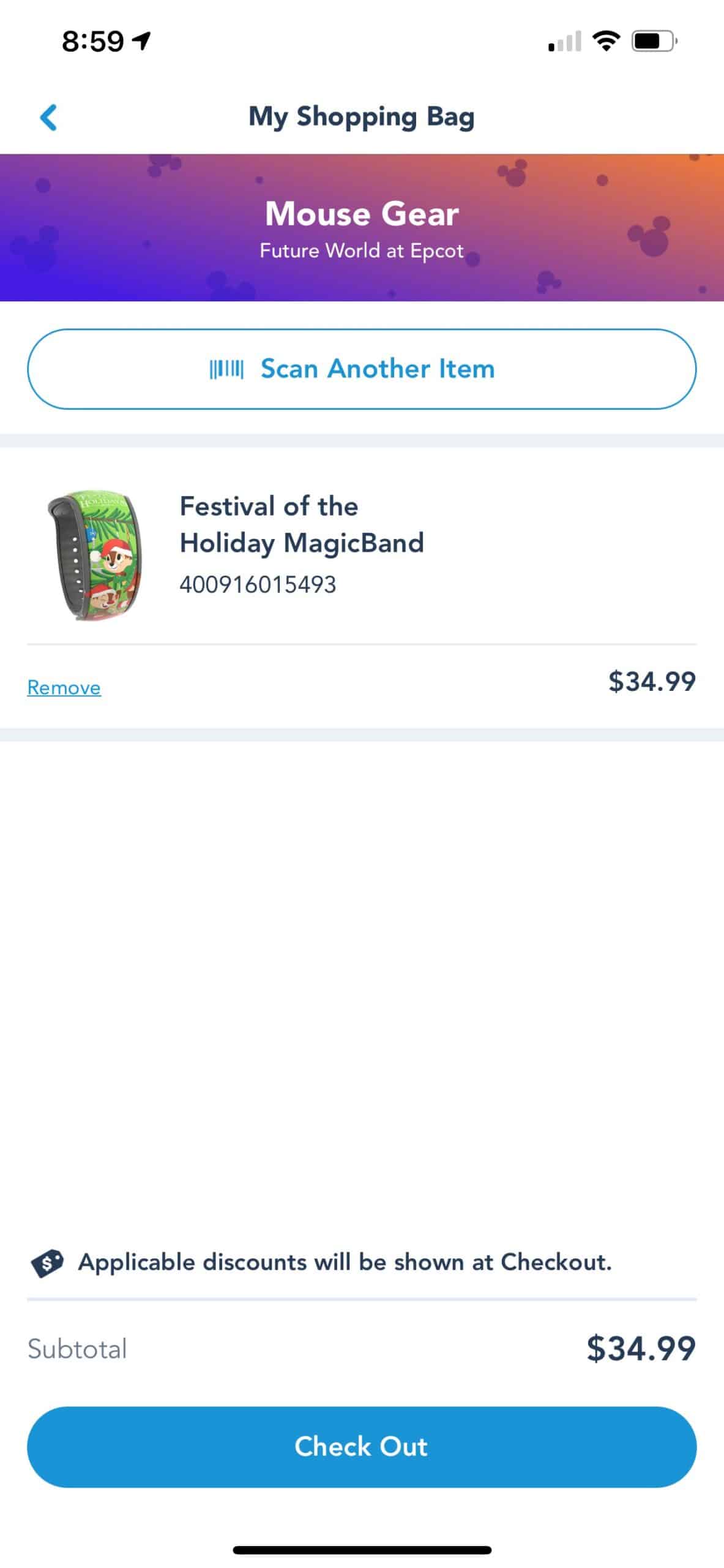 Merchandise Mobile Checkout • Mouse Travel Matters